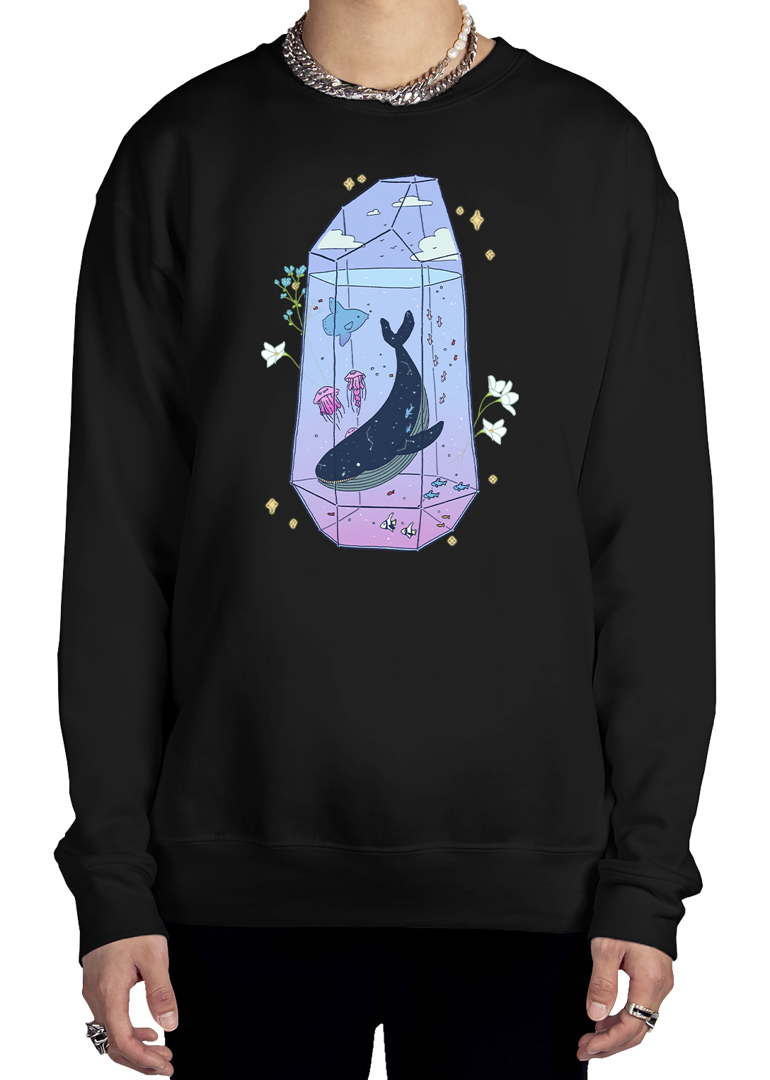 Vaporwave & Aesthetic Clothing | Cosmic Aquarium Sweatshirt – Vapor95